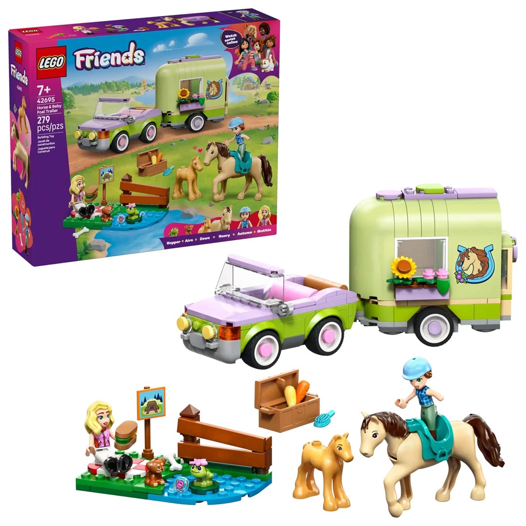 LEGO® Friends: Prikolica za prijevoz konja i ždrijebeta (42695)