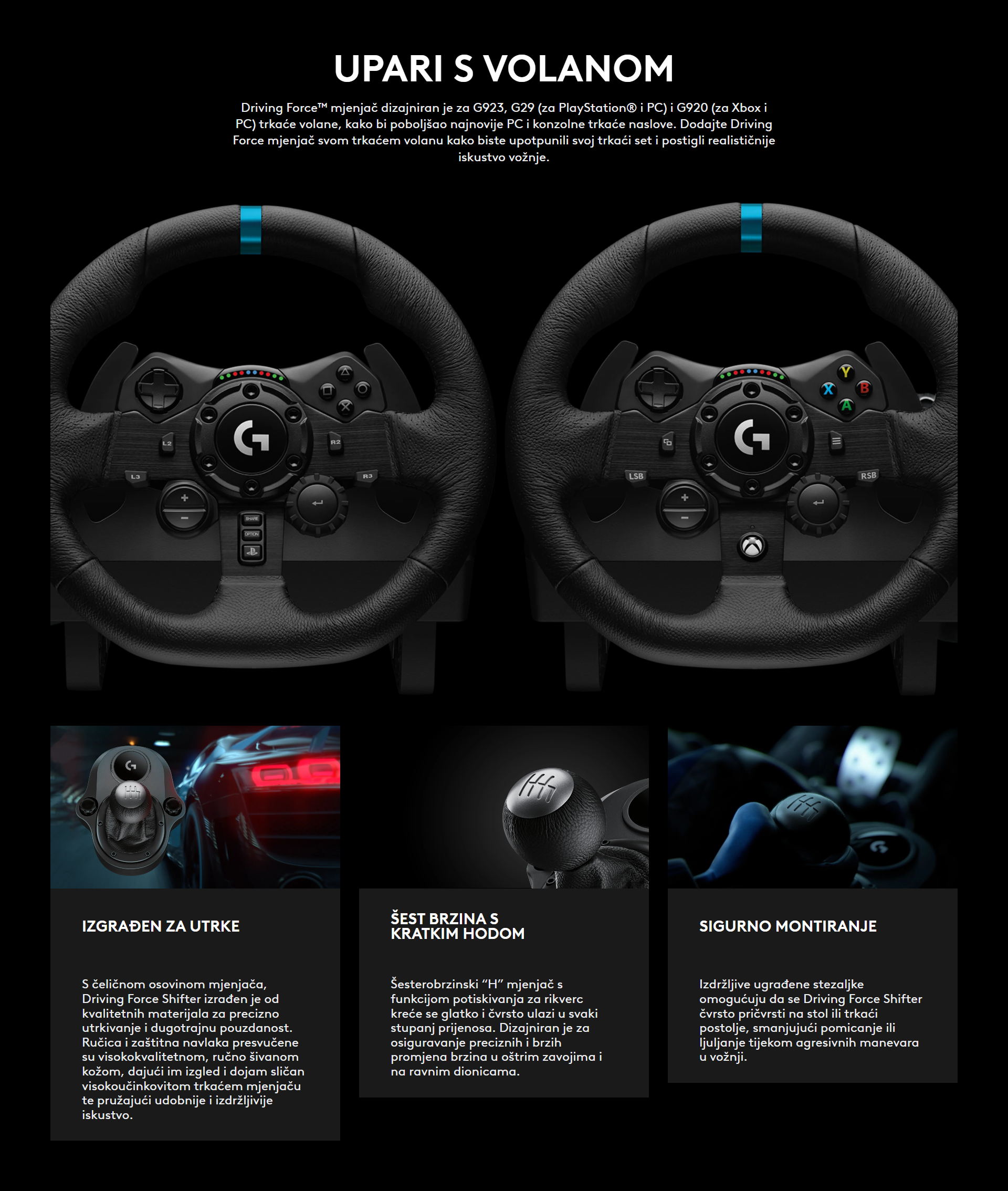 Logitech Driving Force Shifter 941-000130 – 6-brzinski mjenjač za G29 ...