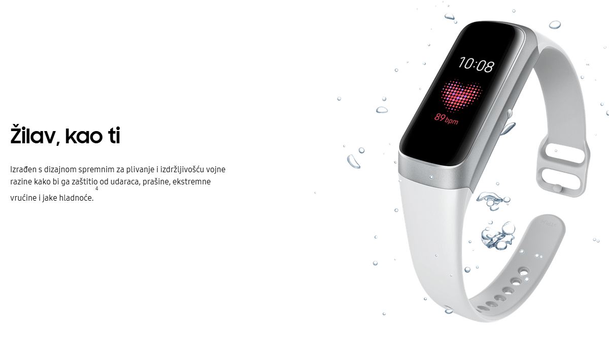 Samsung Galaxy Fit SM-R370 Silver pametna narukvica - TIA Mobiteli